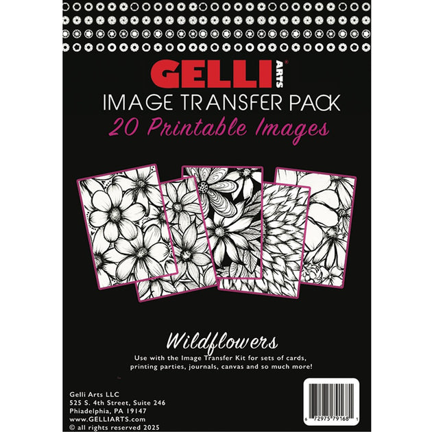 NEW!! IMAGE TRANSFER PRINTABLES PACK - WILDFLOWERS | Gelli Arts