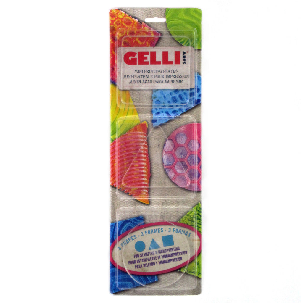 Gelli Arts® Minis – Set of 3 Gel Printing Plates (Round, Square ...