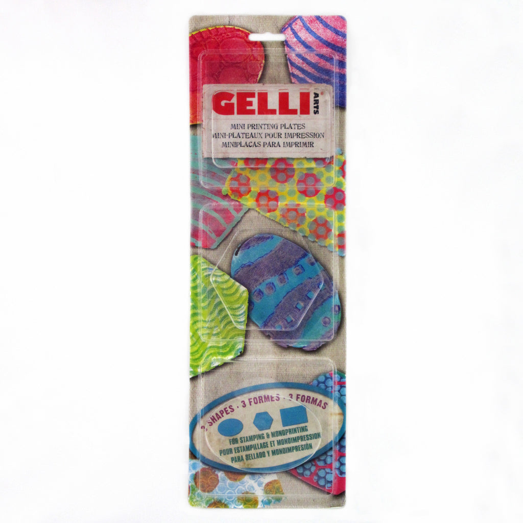 Gelli Arts® Minis – Set of 3 Gel Printing Plates (Oval, Rectangle ...