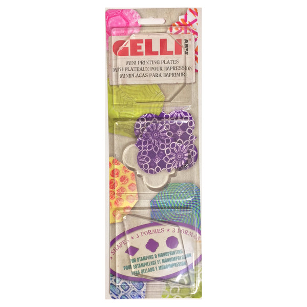 Plate Art Gelli Arts - Mini Gel Plate Set - Round, Square, Triangle Gel ...